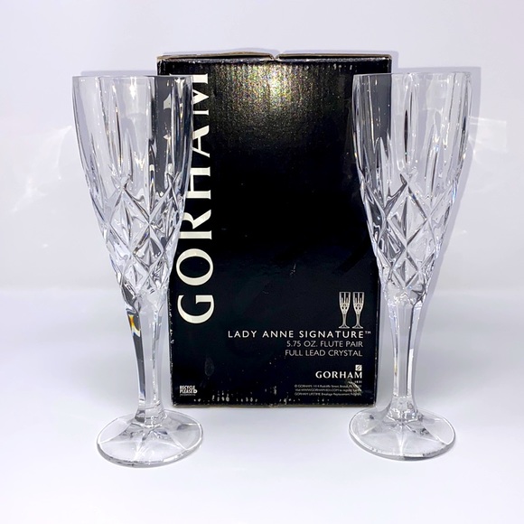 Gorham | Dining | Gorham Lady Anne Signature Fluted Full Lead Crystal ...
